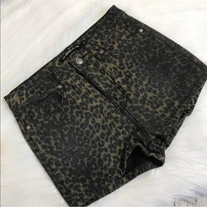 Lip Service | Shorts | Lip Service High Waist Animal Print Jean Shorts ...